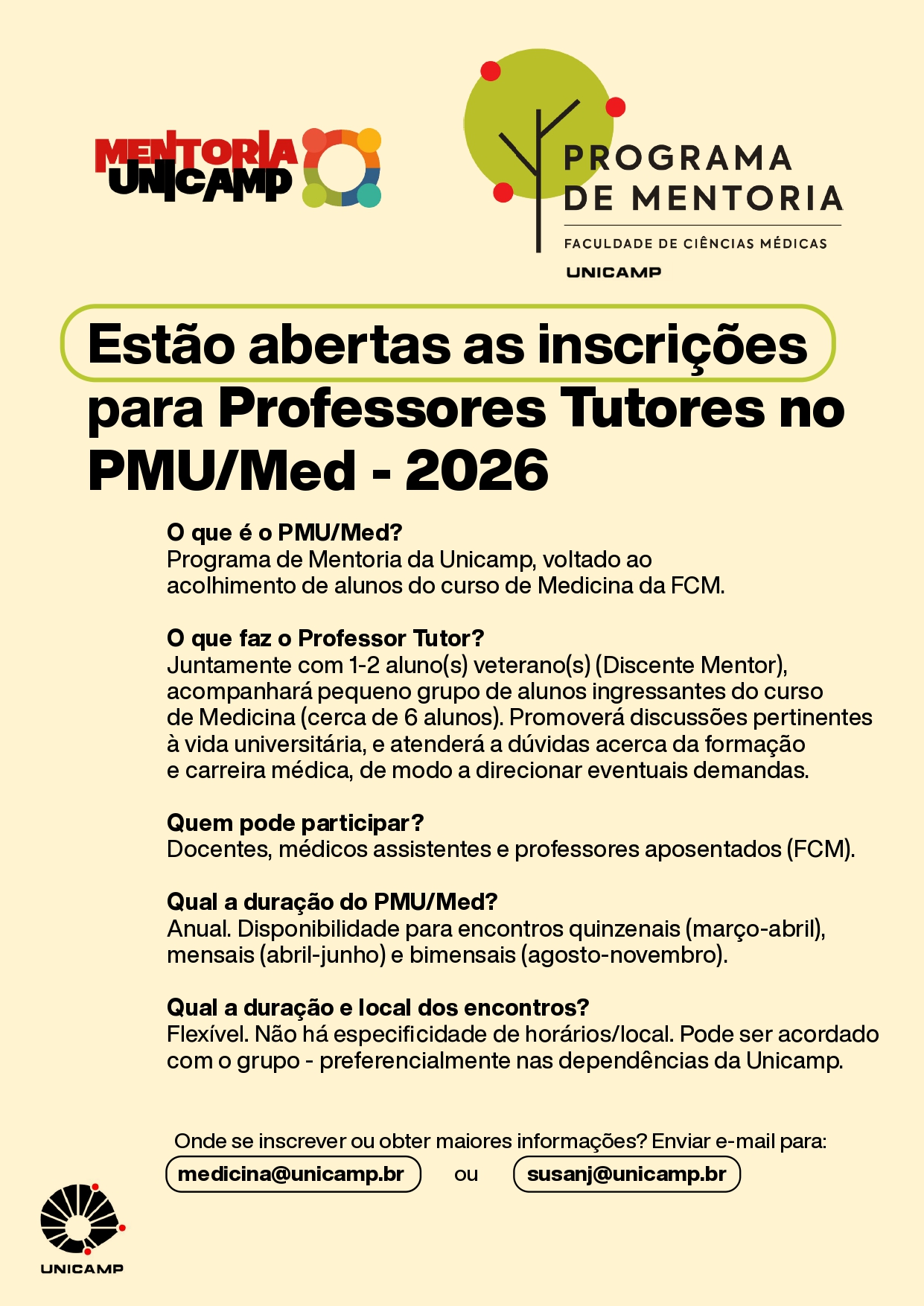 PMU 2025 - Faculdade de Ciências Médicas - FCM